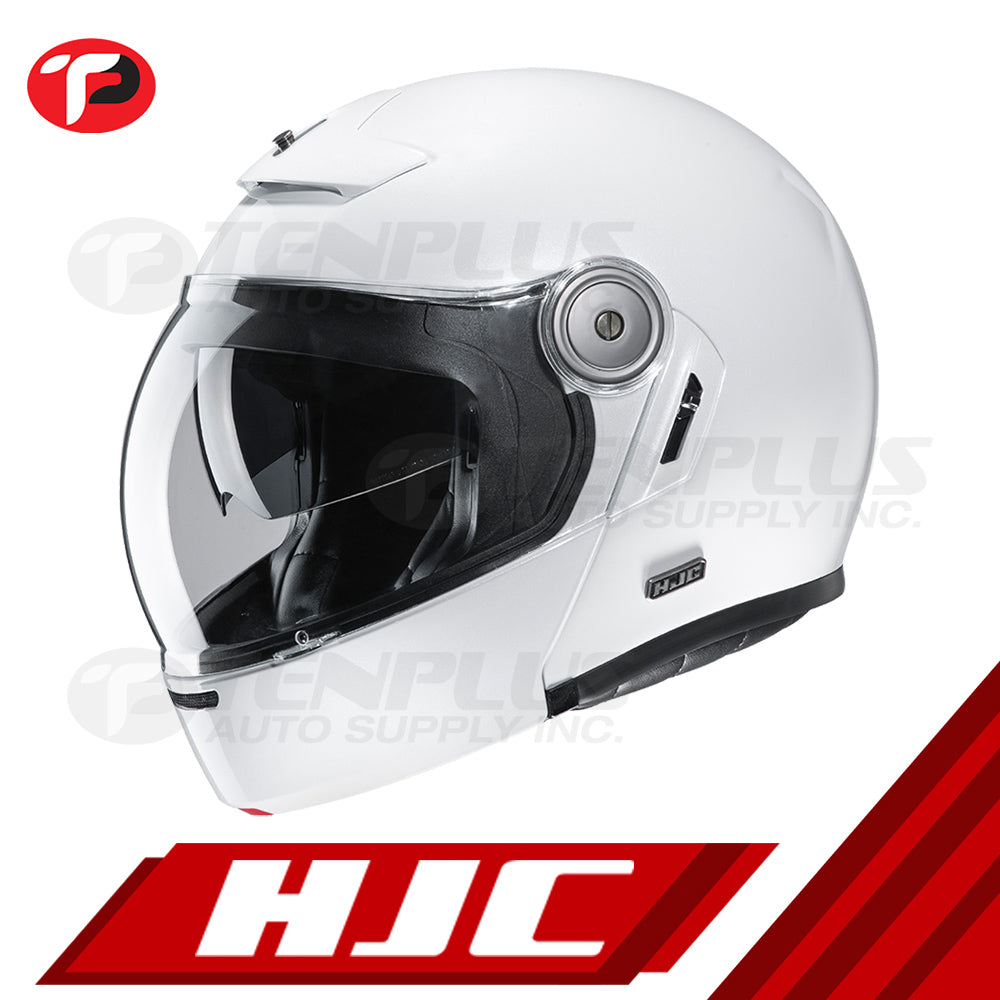 HJC Helmets V90 Solid White – TenPlus Auto Supply
