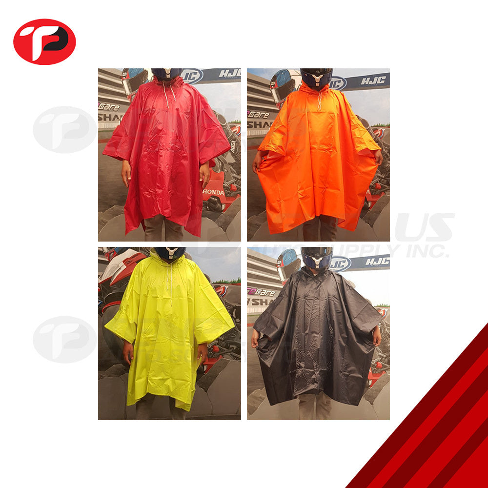 Raincoat Poncho Red; Neon Green; Orange; Navy Blue – TenPlus Auto Supply